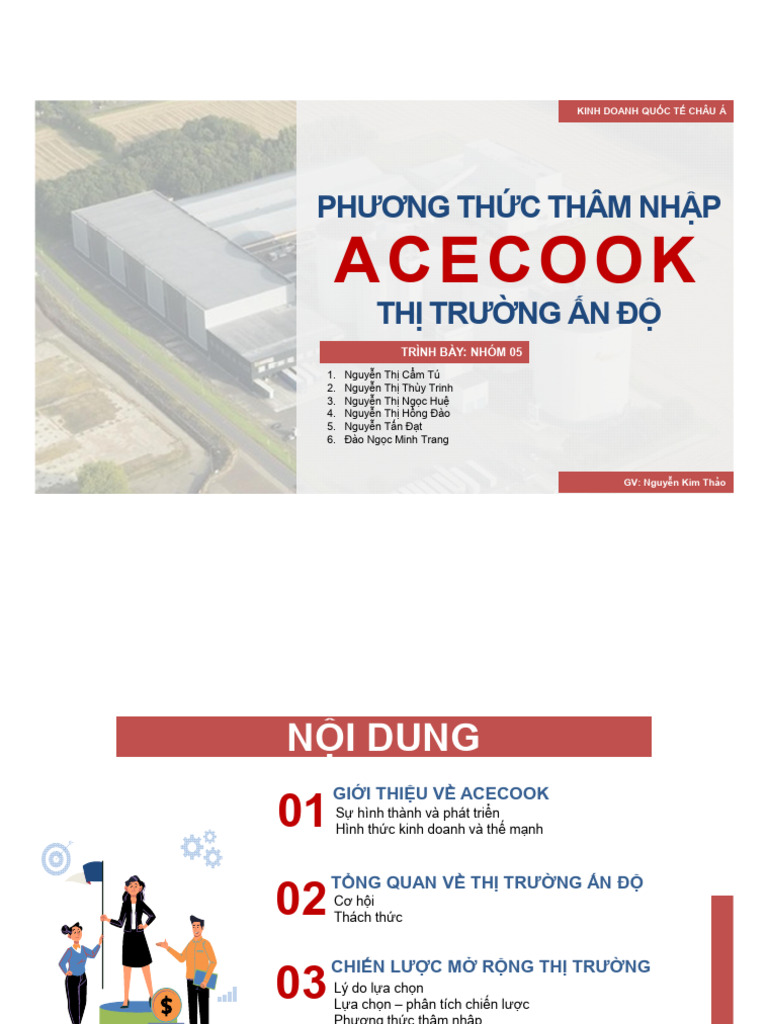 Nhom 05 - Cong Ty Acecook - Thi Truong India - Report | PDF
