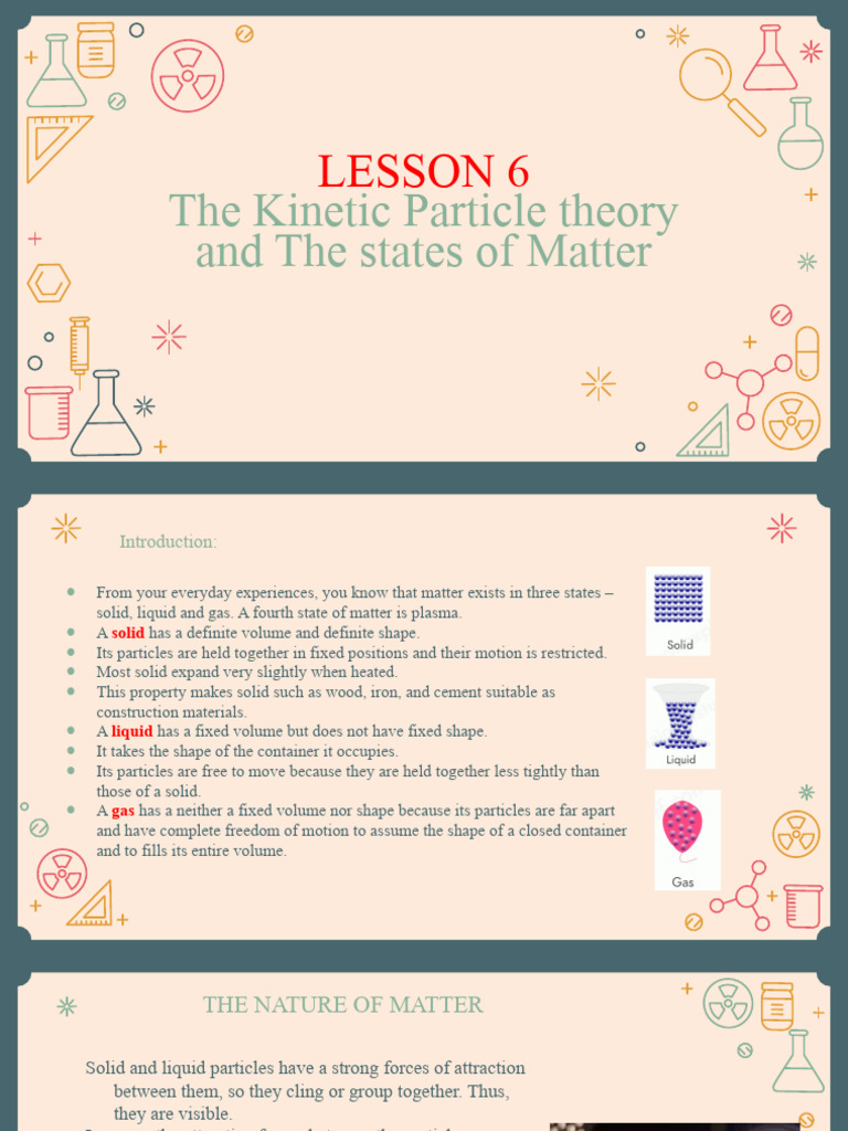Lesson 3-Kinetic Molecular Theory | PDF | Gases | Phase (Matter)