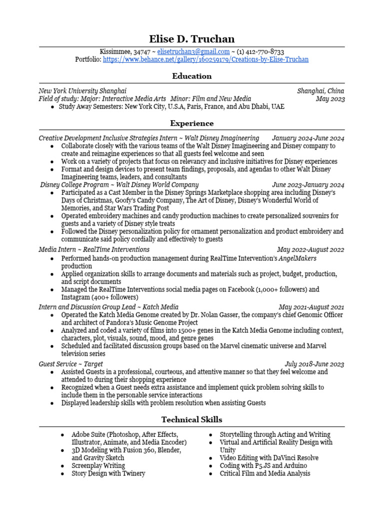 Elise D. Truchan Resume | PDF
