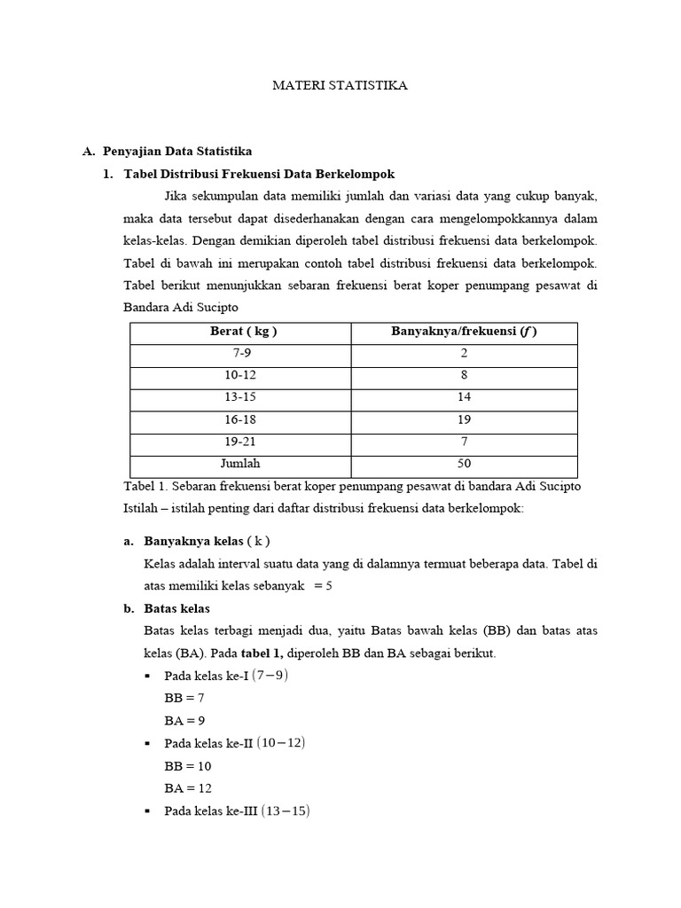 Materi Statistika-1 | PDF