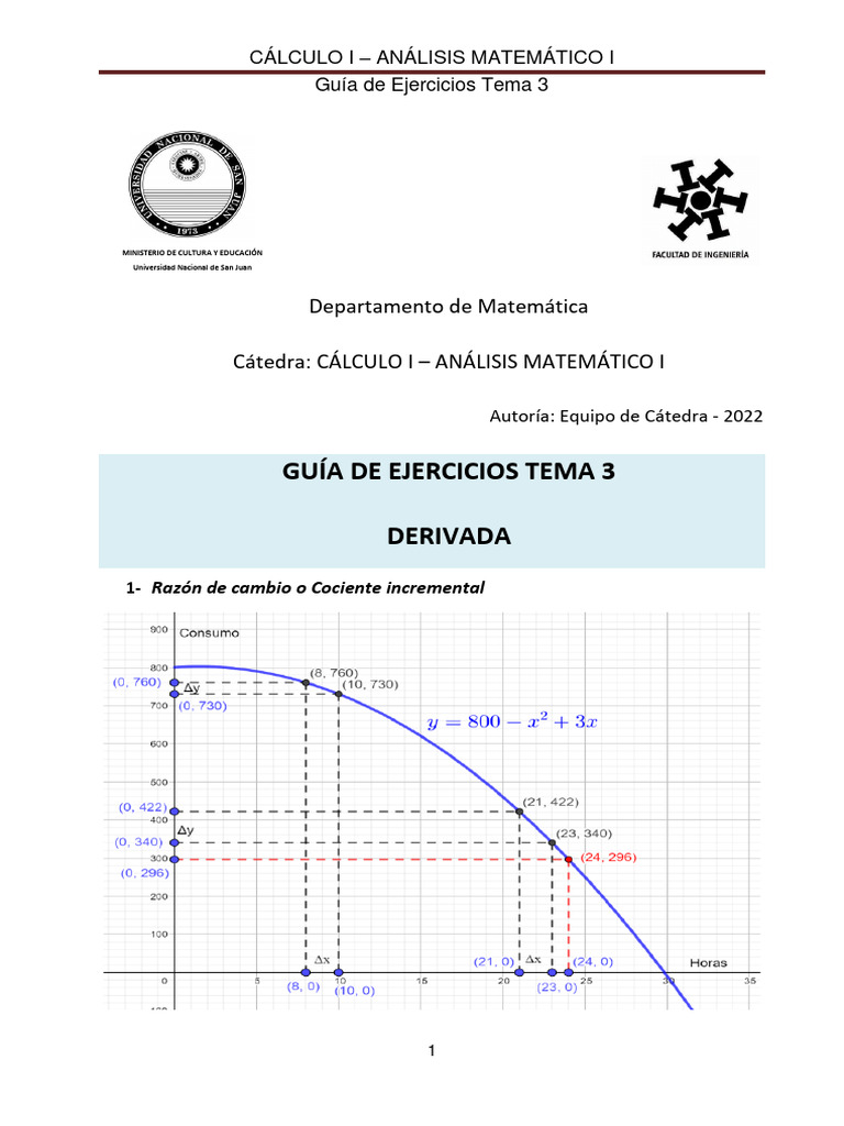Tema 3 - Ejerc - 2022 | PDF | Derivado | Función (Matemáticas)