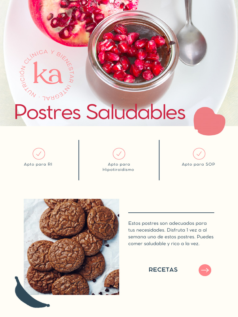 Postre Saludables Abril 2024 | PDF | Postres | Chocolate