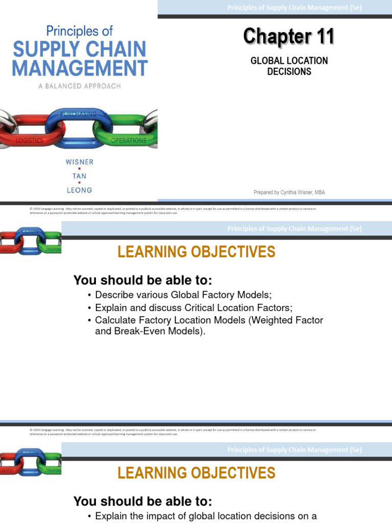 Chapter 11 Global Location Decisions | PDF | World Trade Organization | Supply Chain