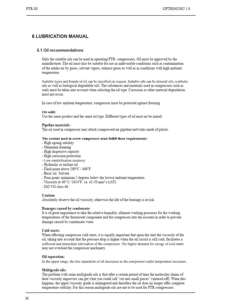 PTR Manual | Download Free PDF | Motor Oil | Viscosity