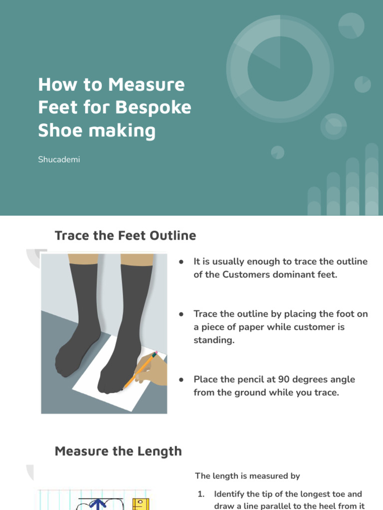 How To Measure Feet For Bespoke Shoe Making | PDF