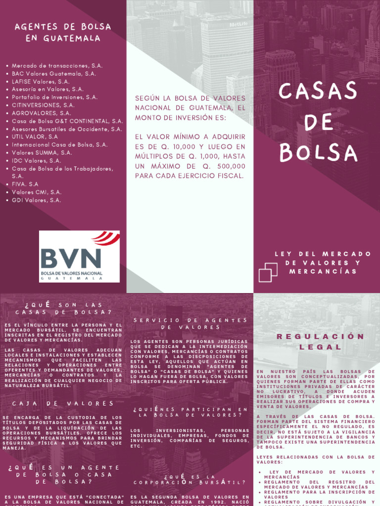 Trifoliar de Casas de Bolsa | PDF | Bolsa | Bolsa de Valores