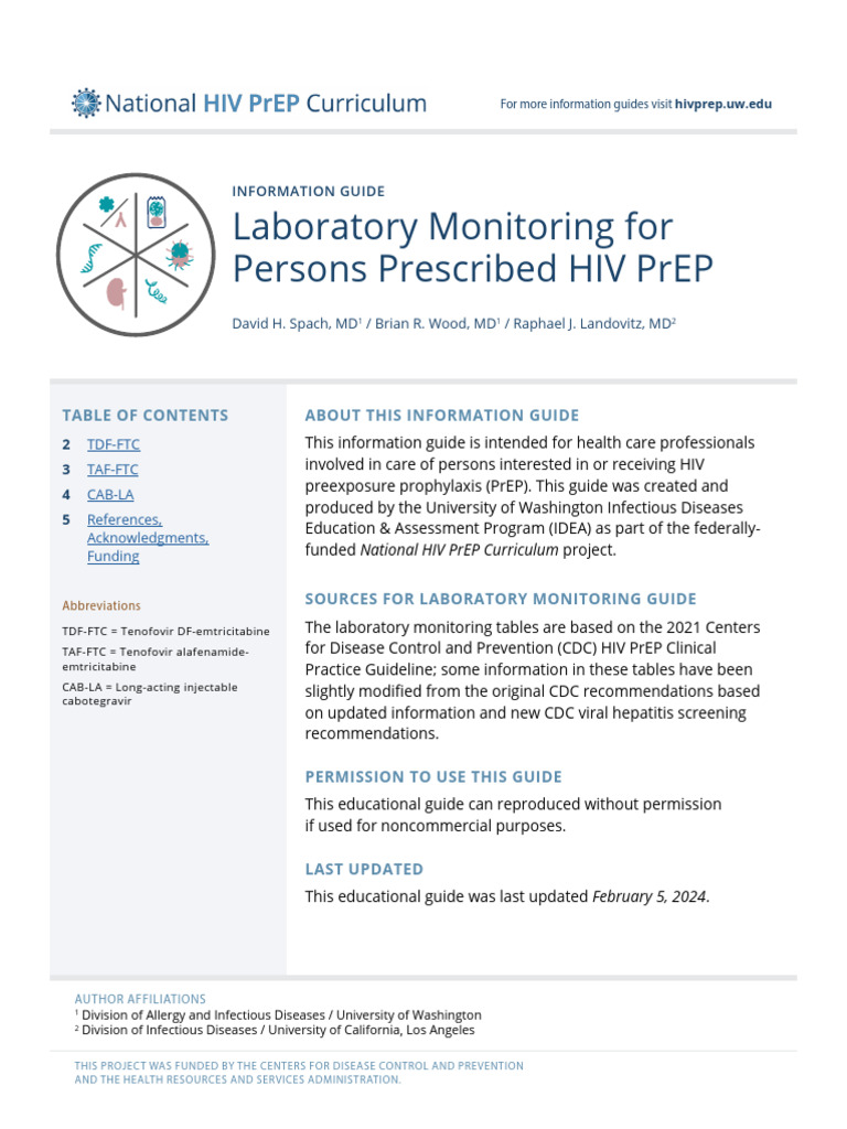 Lab Montoring Guide | PDF | Hiv | Centers For Disease Control And ...