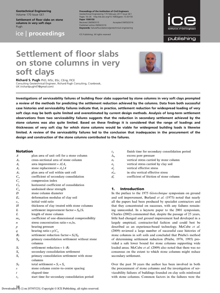 Stone Column Design | PDF | Soil Mechanics | Geotechnical Engineering