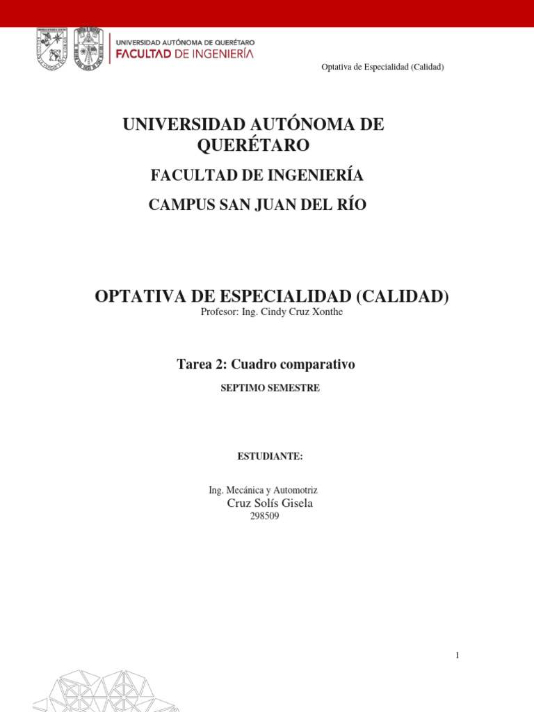 Cuadro Comparativo | PDF | Calidad (comercial) | Economias