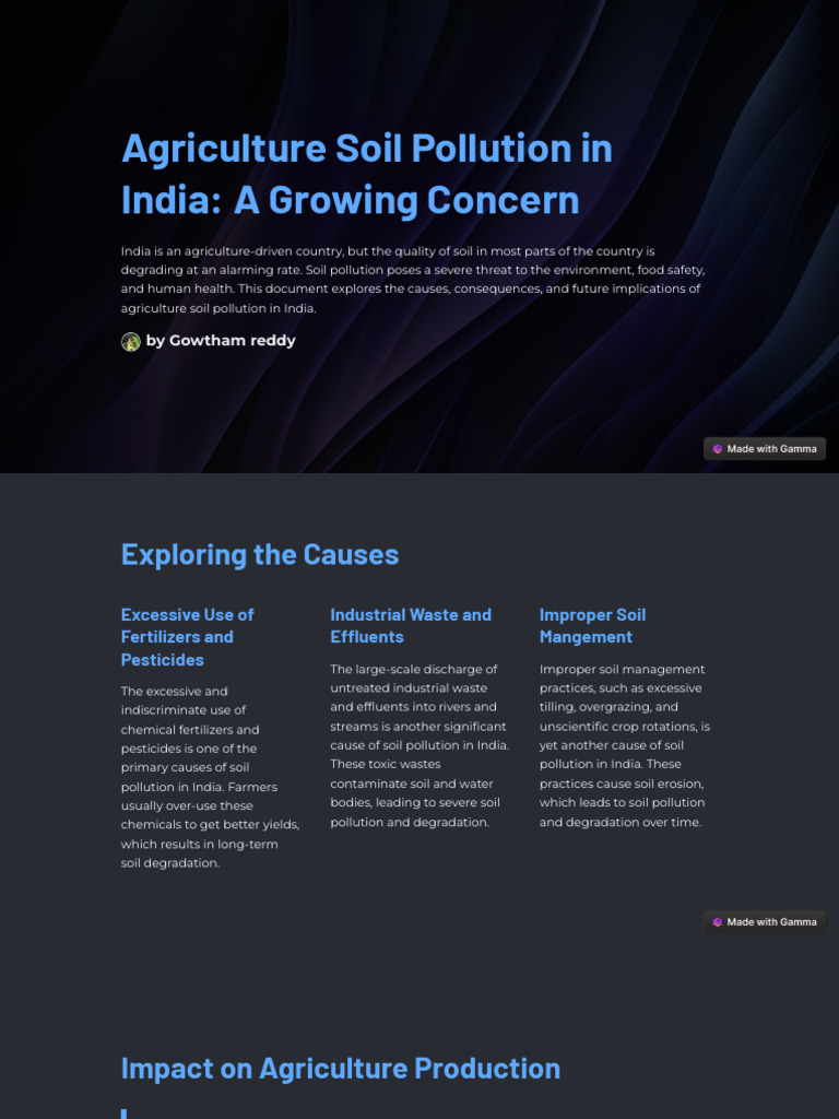 Soil Pollution Threatens India's Agriculture | PDF | Soil | Agriculture