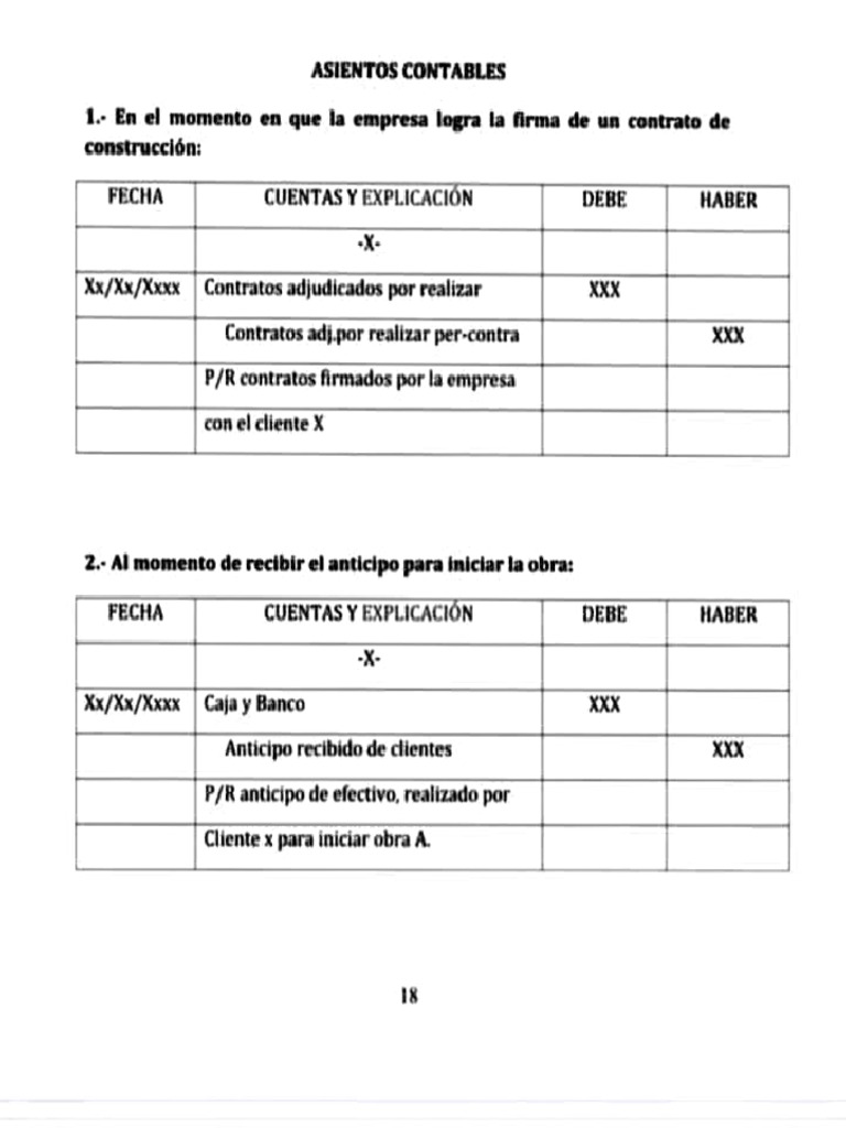 Asientos Contables en Construcción | PDF | Contabilidad | Economía ...