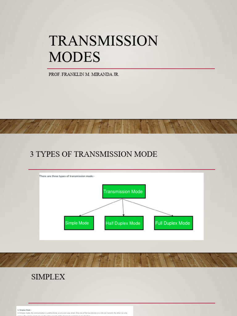 Transmission Modes | PDF | Error Detection And Correction ...