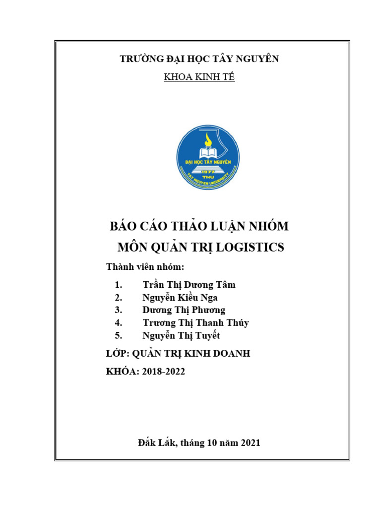 Nhóm 3-QT Logistics | PDF