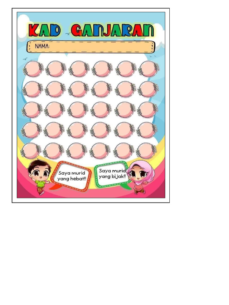 Kad Ganjaran Tahun 4 Arif | PDF