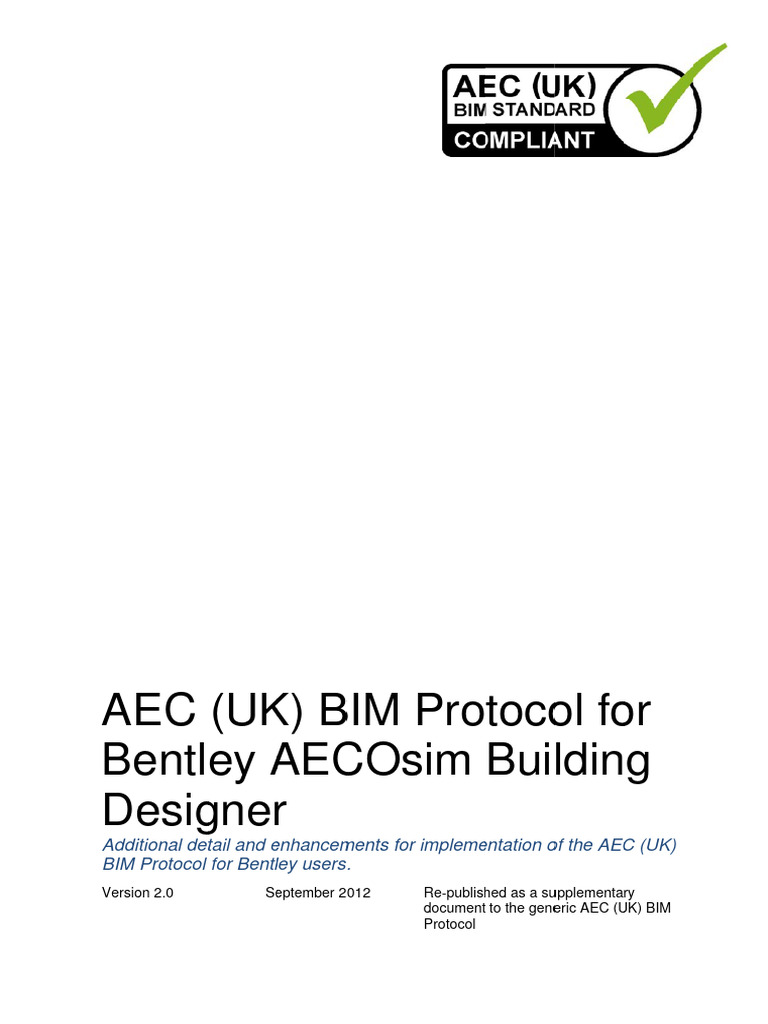 Aecukbimprotocolforbentleyabd v2 0 | PDF | Building Information Modeling | Computing