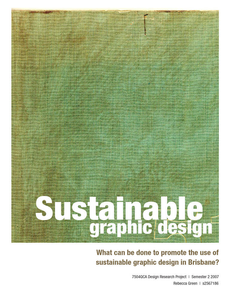 Sustainable: Graphic Design | PDF | Sustainability | Question