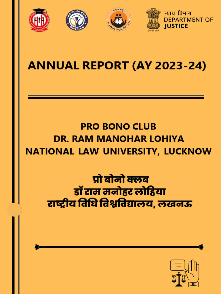 Pro Bono Club Annual Report 23-24 | PDF | Advocate | Mediation
