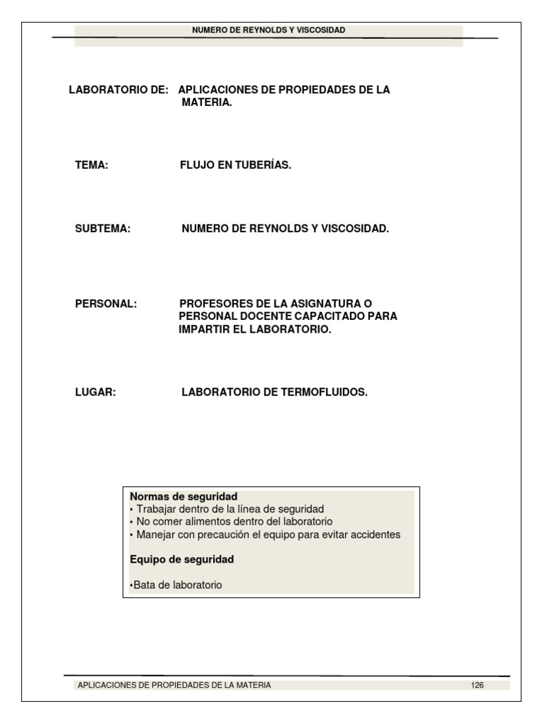 NUMERO DE REYNOLDS Y VISCOSIDAD_practica7 | PDF | Numero Reynolds | Viscosidad