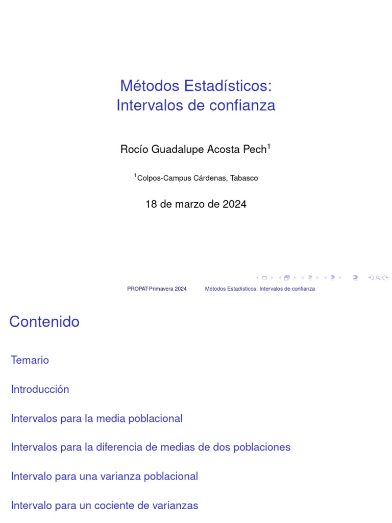 Intervalos Confianza2024 | PDF | Intervalo de confianza | Estimador