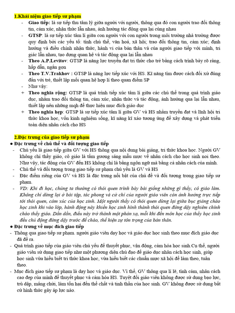 Đề cương GTSP | PDF