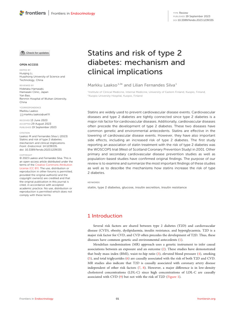 EstatinasDM2_2023 | PDF | Statin | Insulin Resistance
