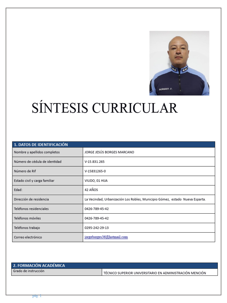 Curriculum BORGES | PDF | Policía
