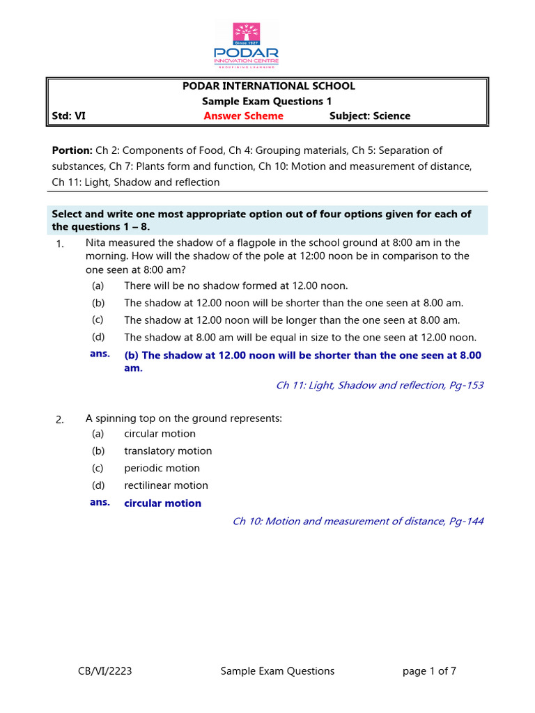 AS - CB - VI - Science - SEQ1 New | PDF | Root | Mixture