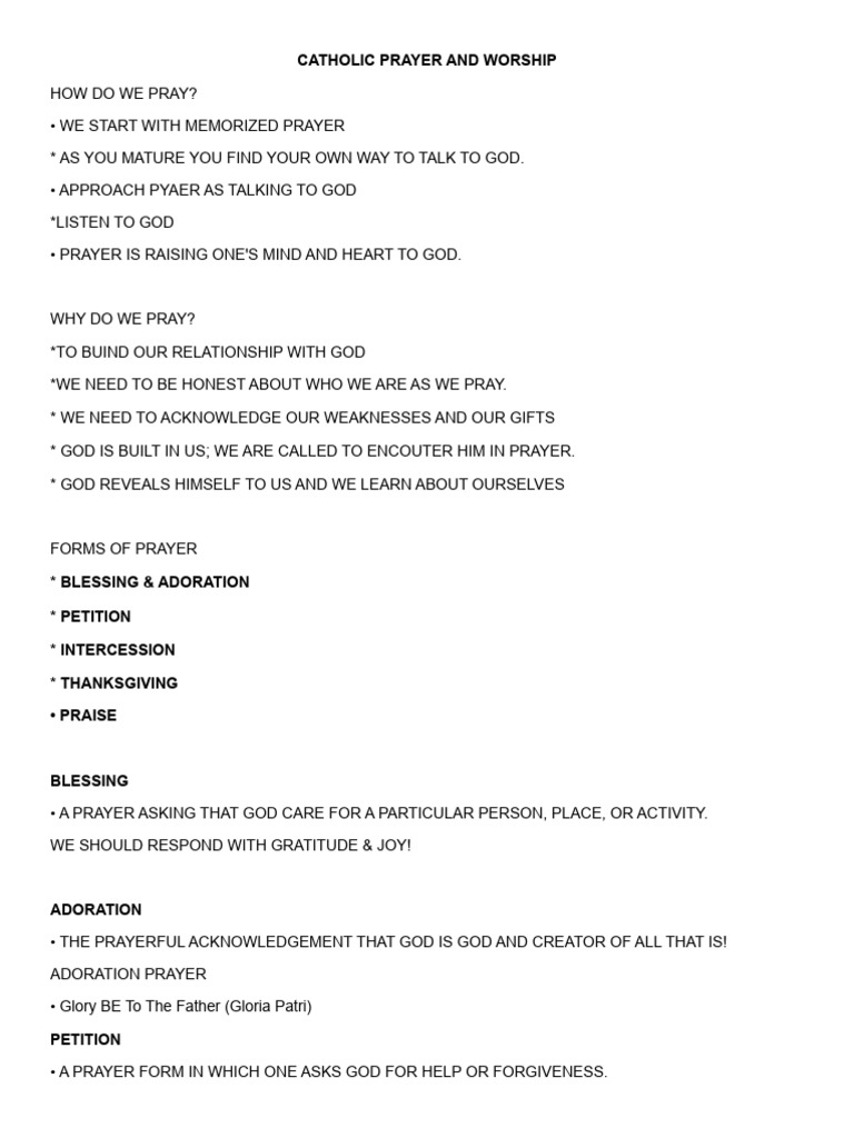 Catholic Prayer and Worship | PDF | Mass (Liturgy) | Eucharist