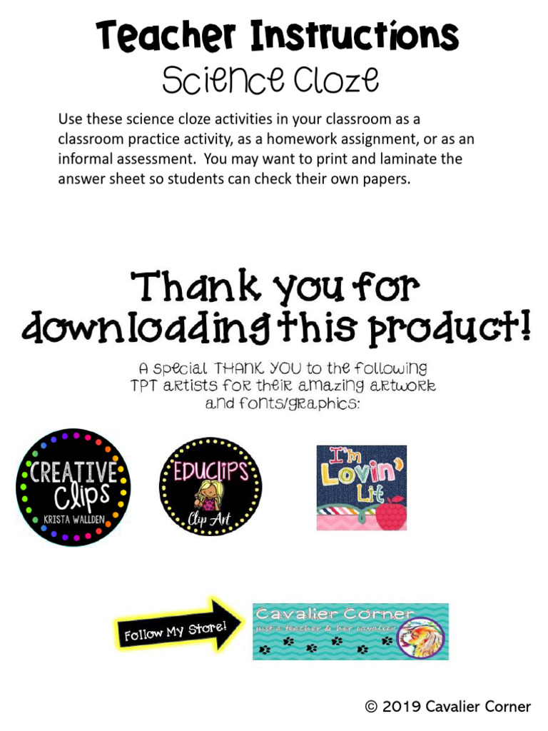 Forms of Energy Cloze | PDF | Light | Heat