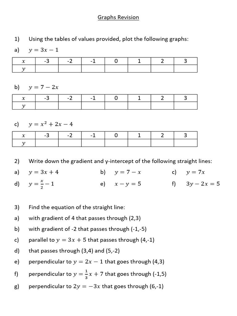 Y9 Skills Sheet 8 - Graphs | PDF | Acceleration | Physical Phenomena