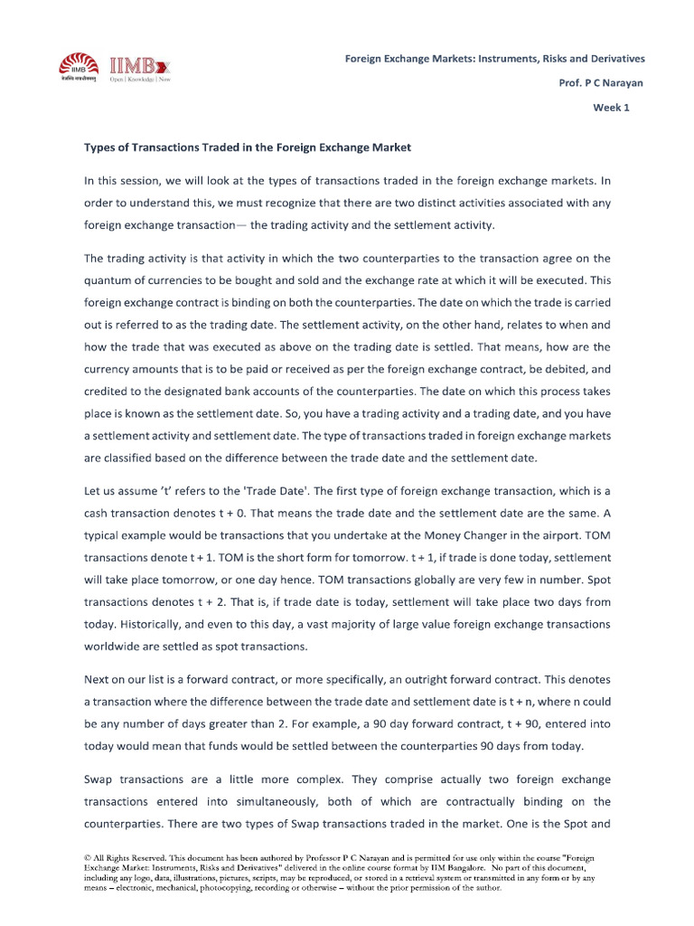 Foreign Exchange | PDF