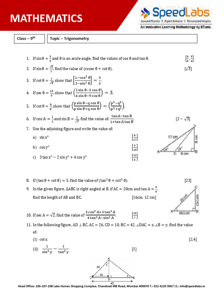 Trigonometrical Ratios And Standarad Angle Important Qs Important Questions 3a48a399 D5ac 48ab