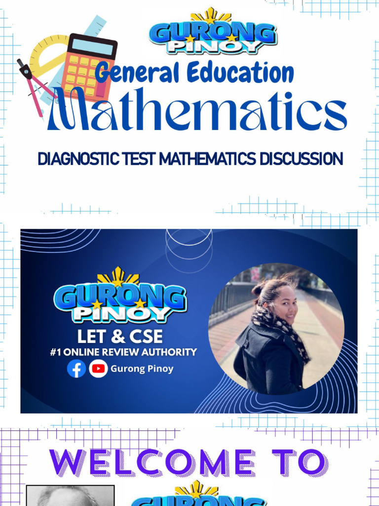 Gurong Pinoy LET Diagnostic Test 2025 | PDF | Mathematics