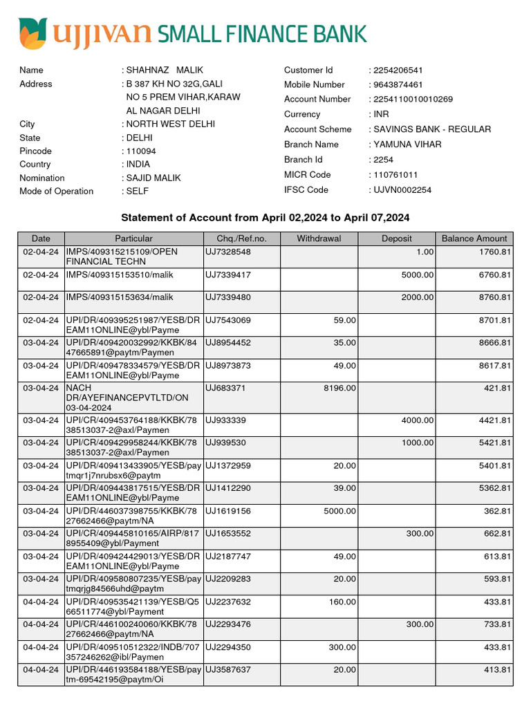 E Passbook | Download Free PDF | Banks | Payments