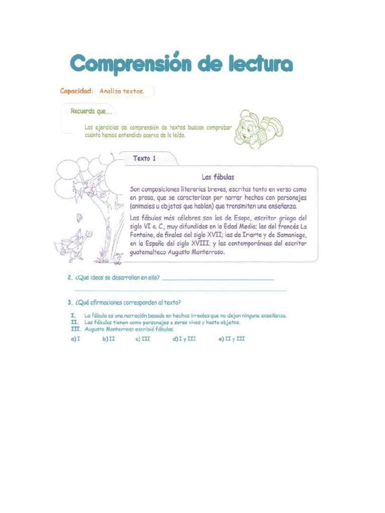Comprencion Lectora | PDF