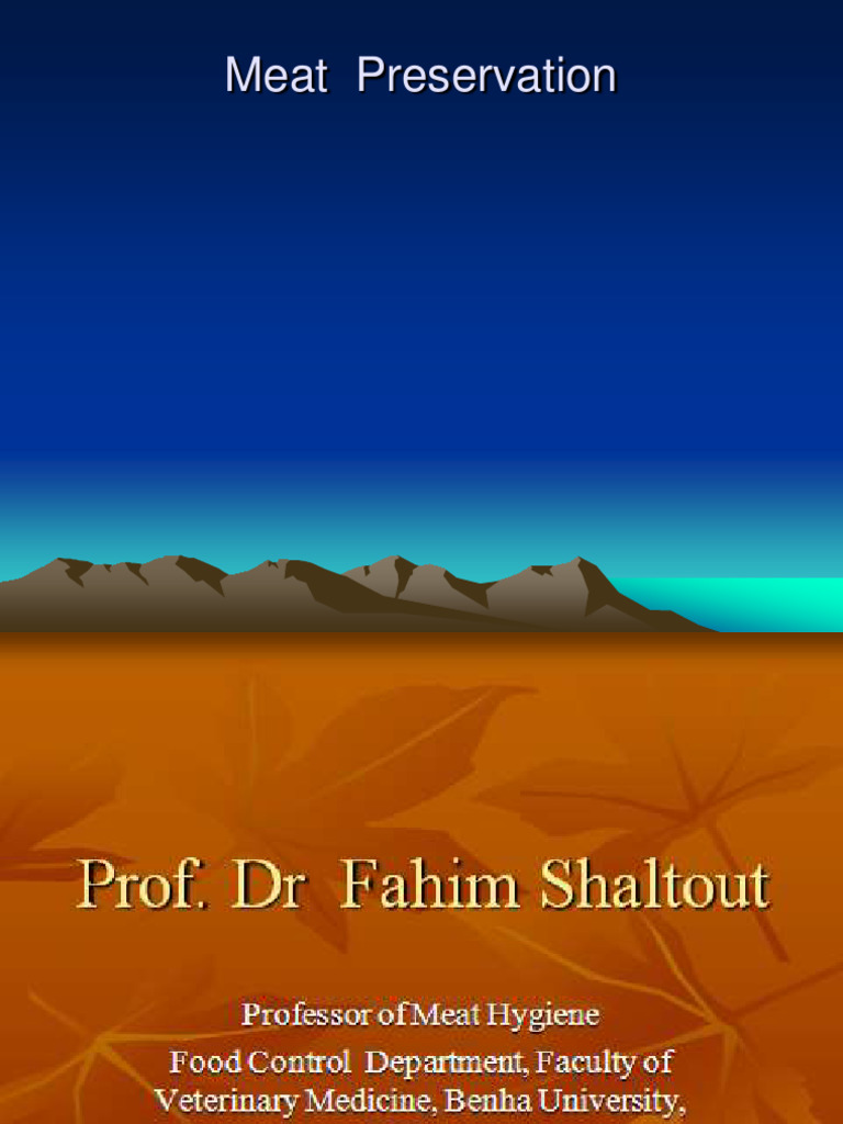 Meat Preservation | PDF | Food Preservation | Curing (Food Preservation)