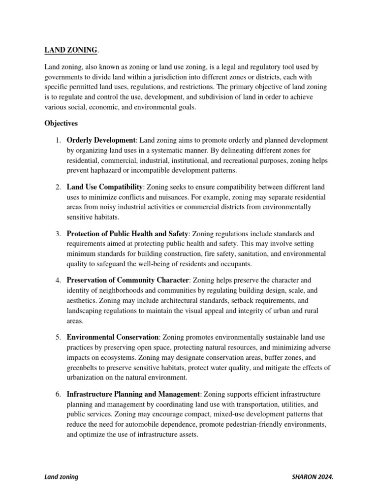 LAND ZONING | PDF | Zoning | Mixed Use Development