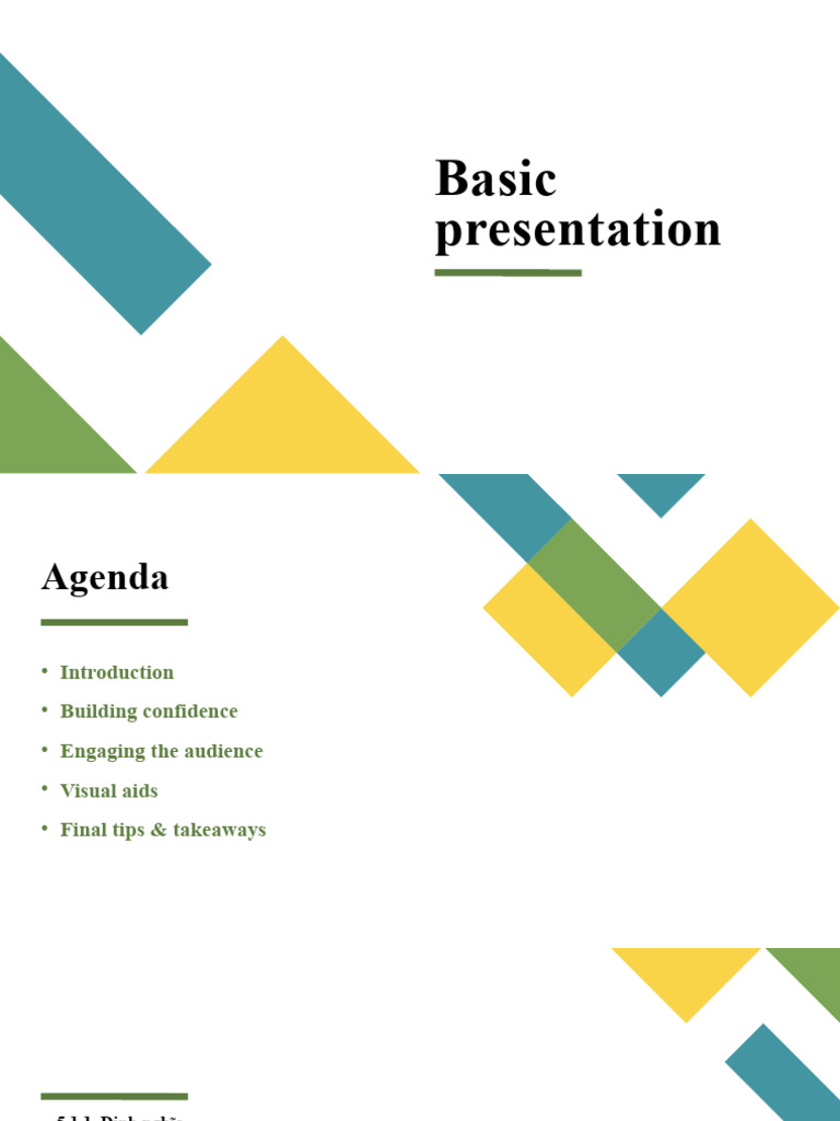 Basic Presentation Pdf