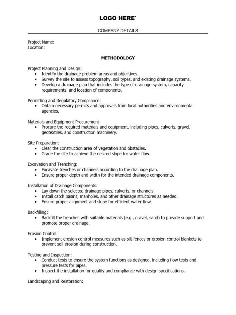 METHODOLOGY drainage | PDF | Drainage | Earth Sciences
