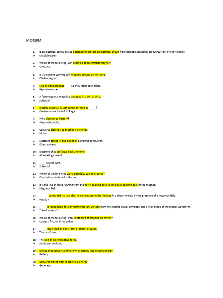 IEM (Q&a) | PDF | Electricity | Magnet