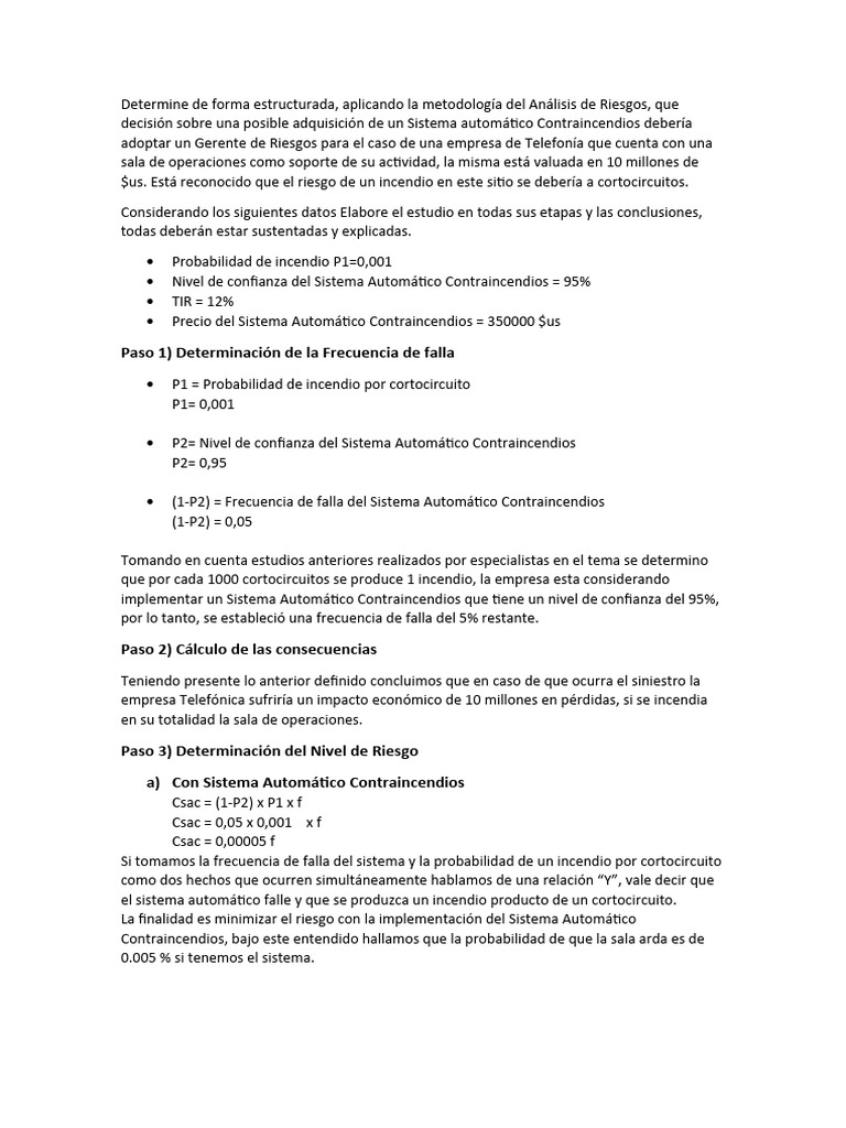 EX Pasado Segu | PDF | Costo de oportunidad | Business