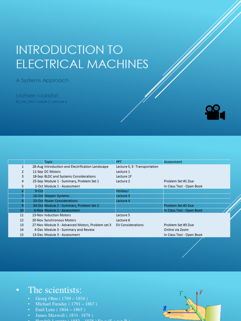 CUA Machine Lec4F 10232023 | PDF | Electric Motor | Electrical Engineering