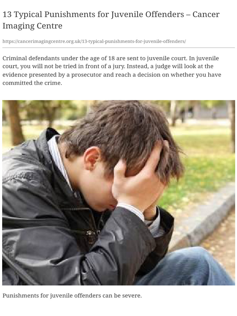Juvenile Sentencing Explained | PDF | Juvenile Delinquency | Probation