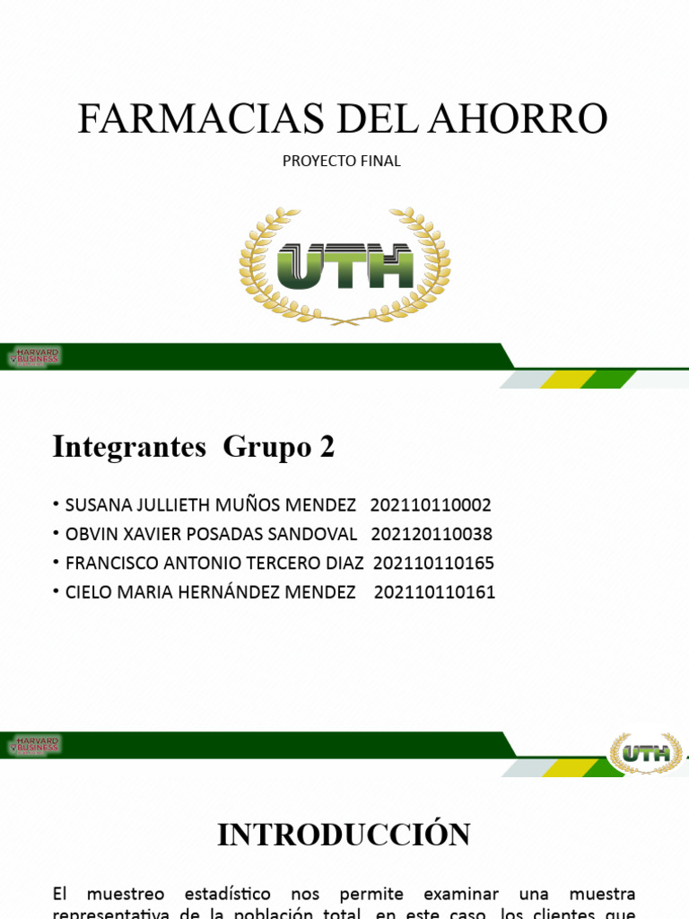 Presentación Grupo 2 | PDF | Muestreo (Estadísticas) | Business