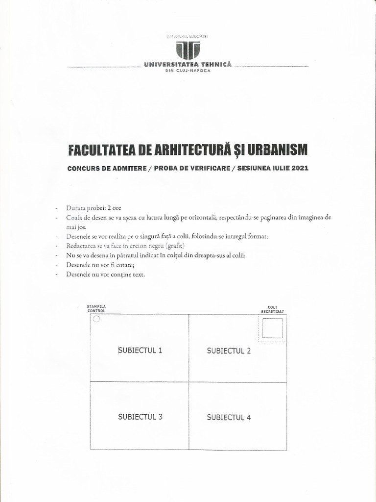 Model Subiect Examen | PDF