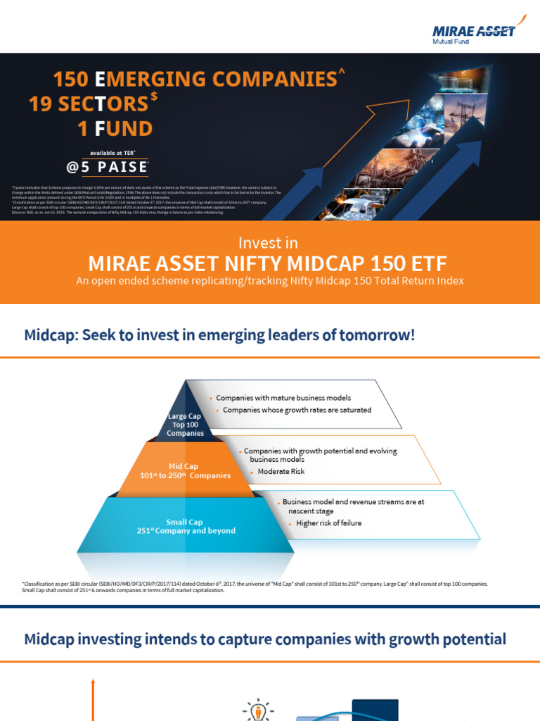 Nifty Midcap 150 Etf PPT 01 | PDF | Stock Market Index | Exchange Traded Fund