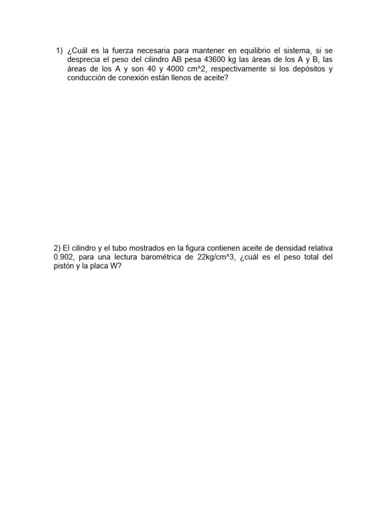 Problemas Fluidos 2do Parcial | PDF | Densidad | Agua