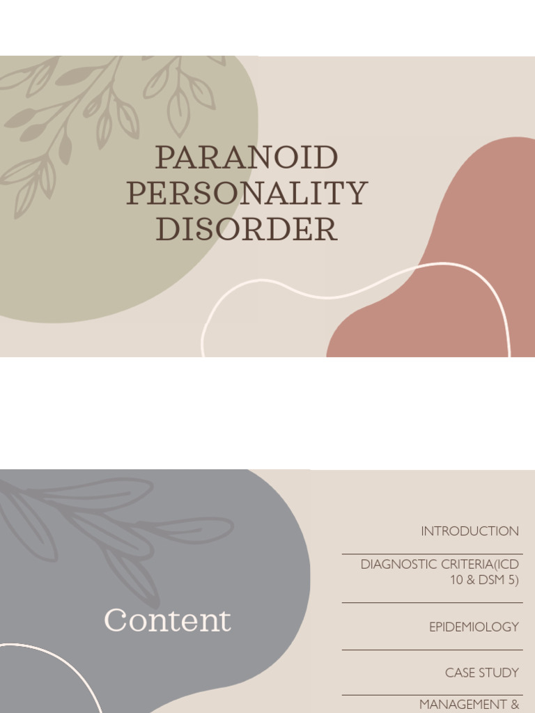 Paranoid Personality Disorder | PDF | Paranoia | Dialectical Behavior ...