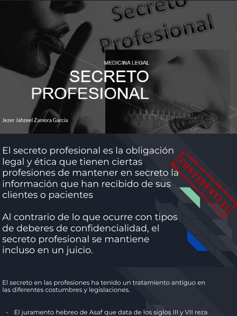 Secreto Profesional Power Point | PDF | Justicia | Crimen y violencia