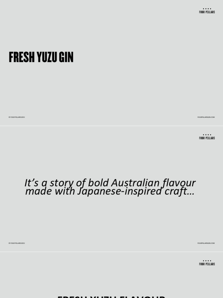 Four Pillars Gin - Yuzu | PDF